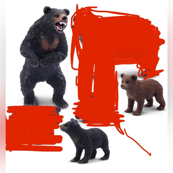 Toys | Toymany 3pcs Bear Figurines Realistic Forest Animals Bear Family ...